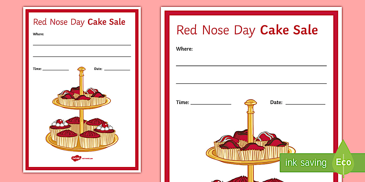 Comic Relief Cake Sale Poster (teacher made) - Twinkl