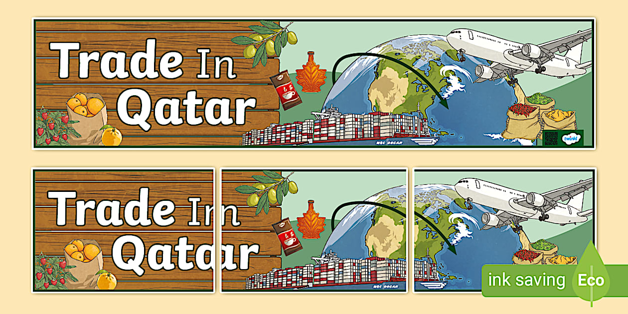 Trade in Qatar Display Banner (Teacher-Made) - Twinkl