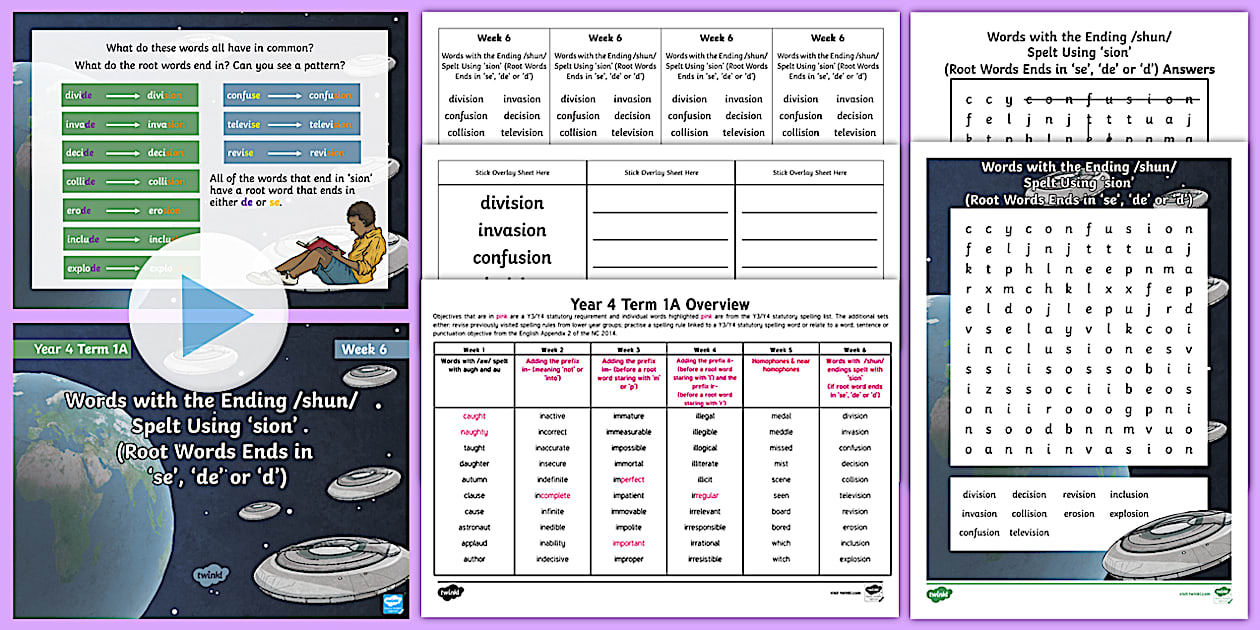 Year 4 Term 1A Week 6 Spelling Pack (teacher made) - Twinkl