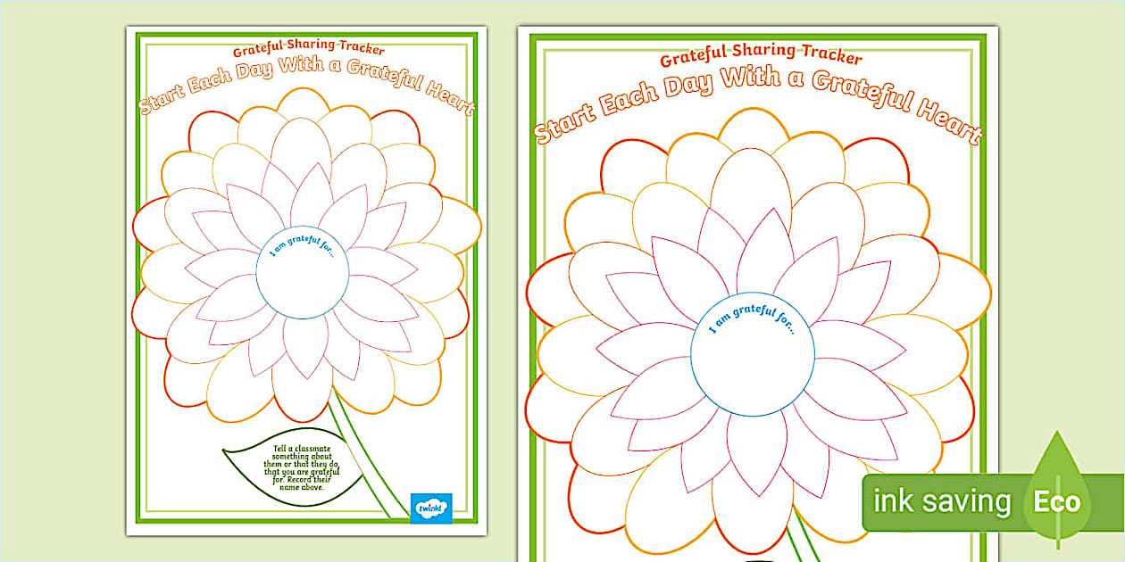 Grateful Sharing Tracker (teacher made) - Twinkl