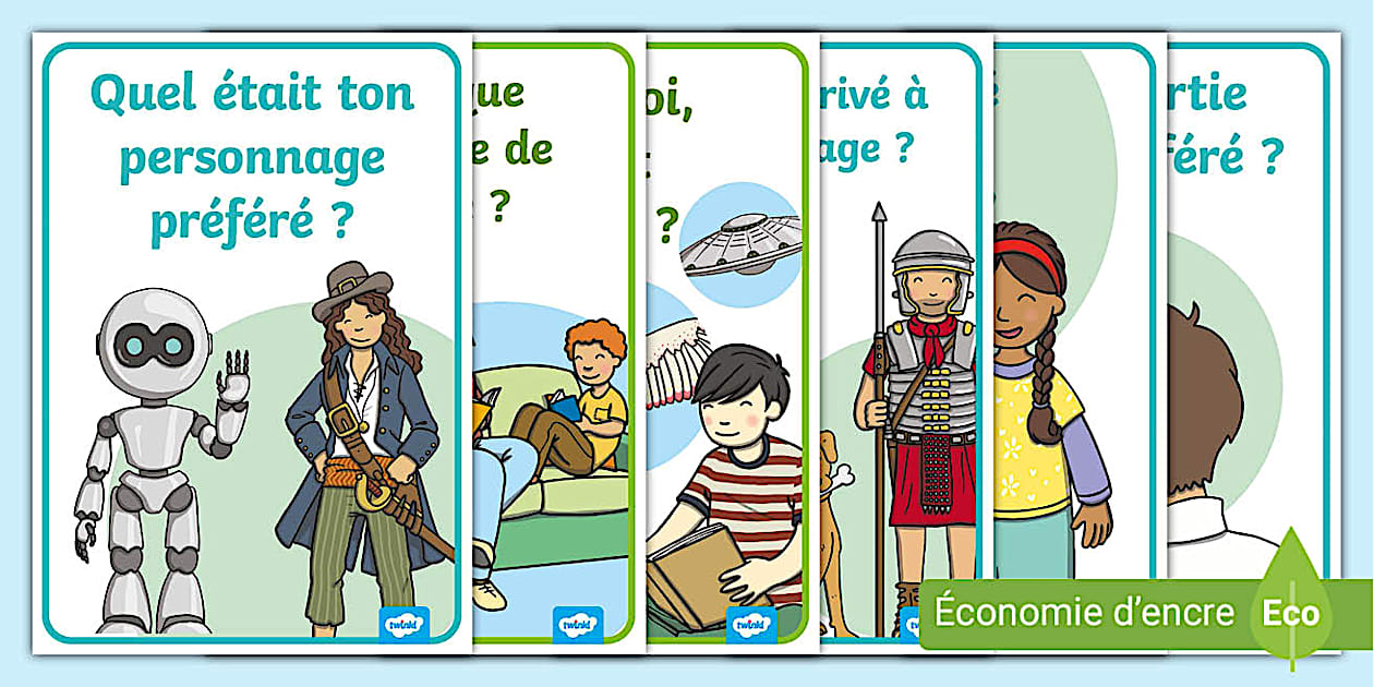 Affiches avec questions littéraires (teacher made) - Twinkl
