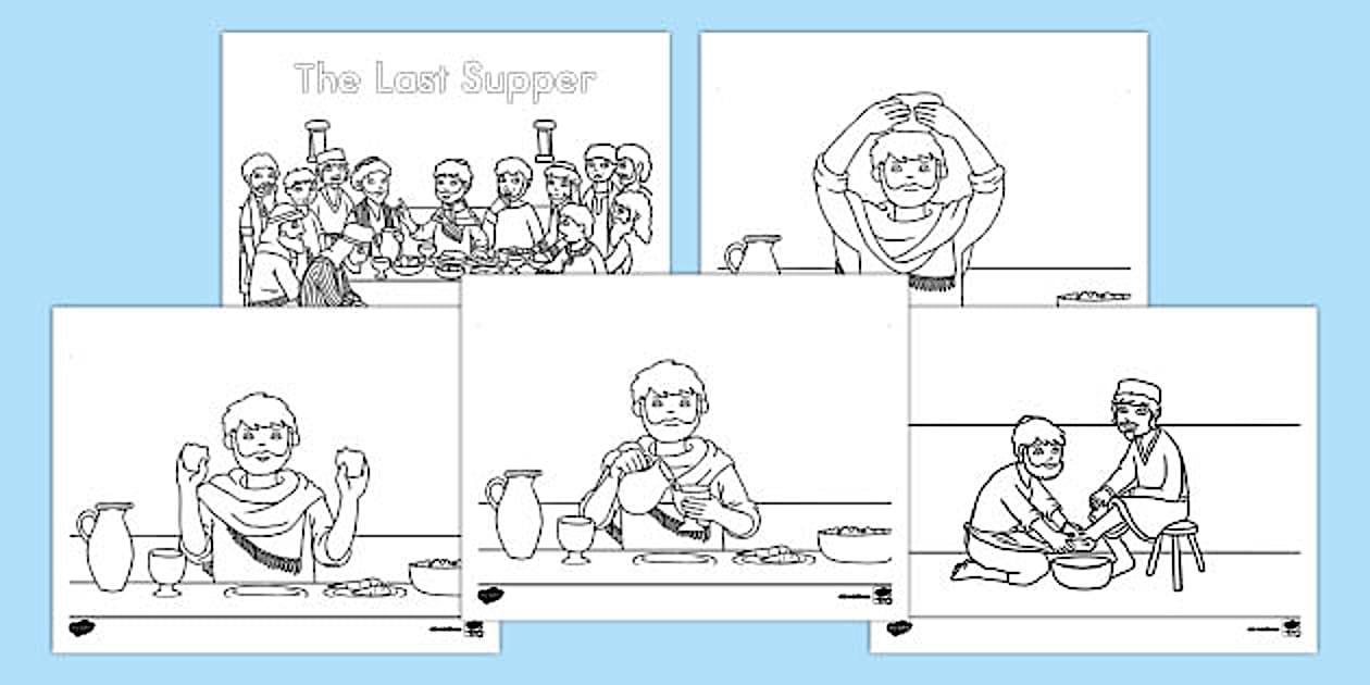 The Last Supper Coloring Sheets | Easter | Twinkl USA
