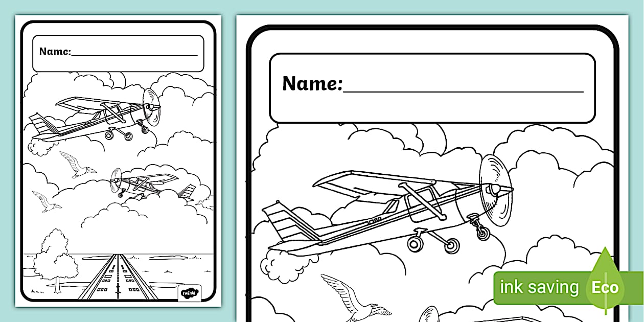 Air Racing Colouring Book Cover | Stationery | Twinkl | KS1