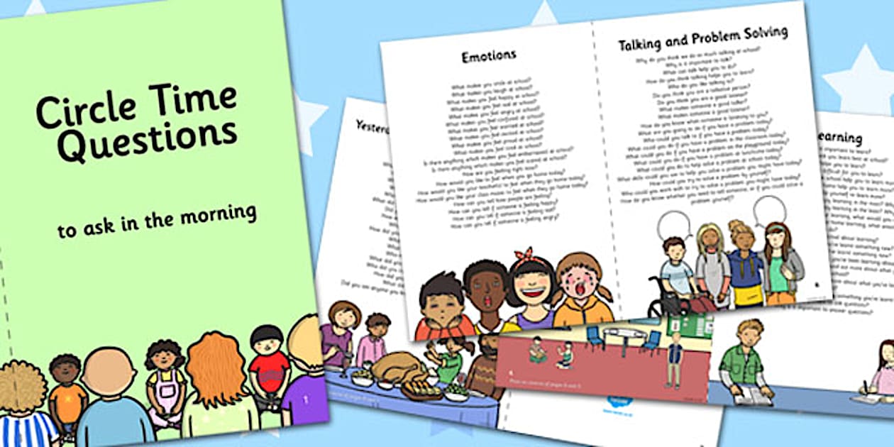 Editable 100 Circle Time Questions to Ask in the Morning Booklet