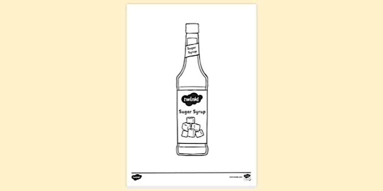 Sugar Syrup Colouring Sheet | Colouring Sheet (teacher made)