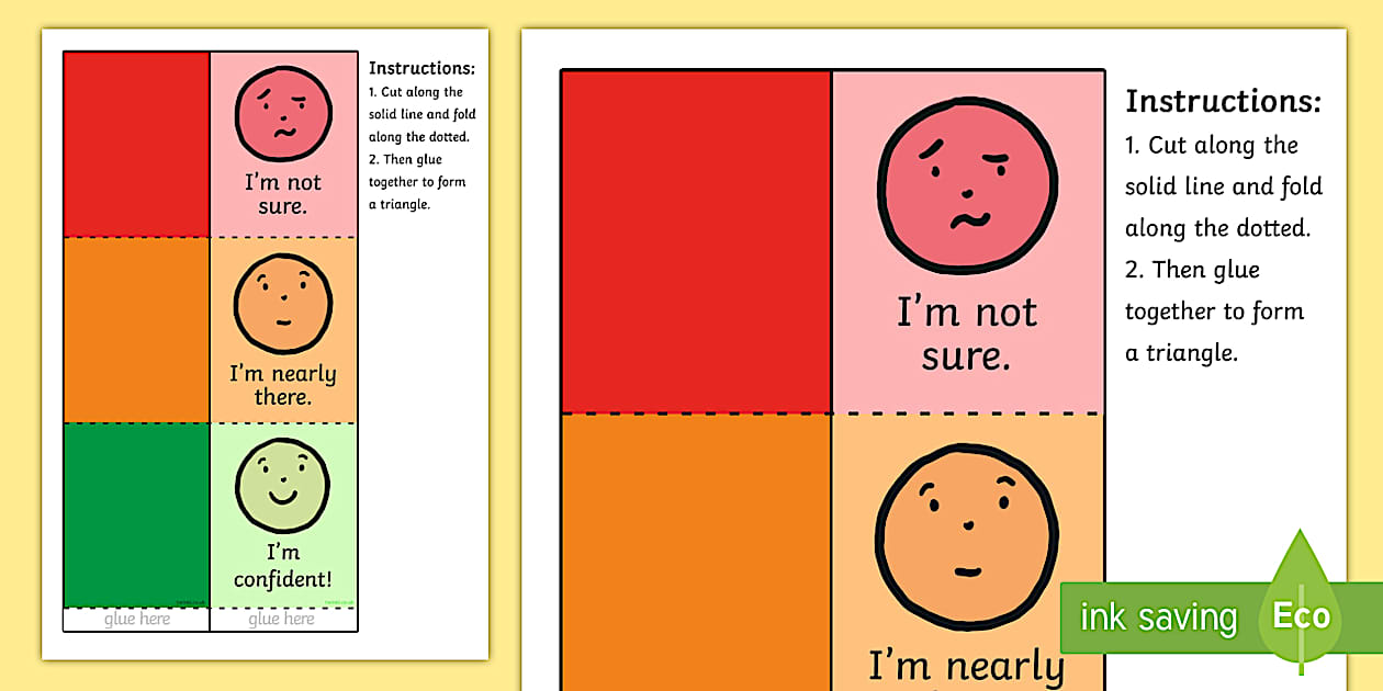 Printable Traffic Light Emotional Regulation Worksheet