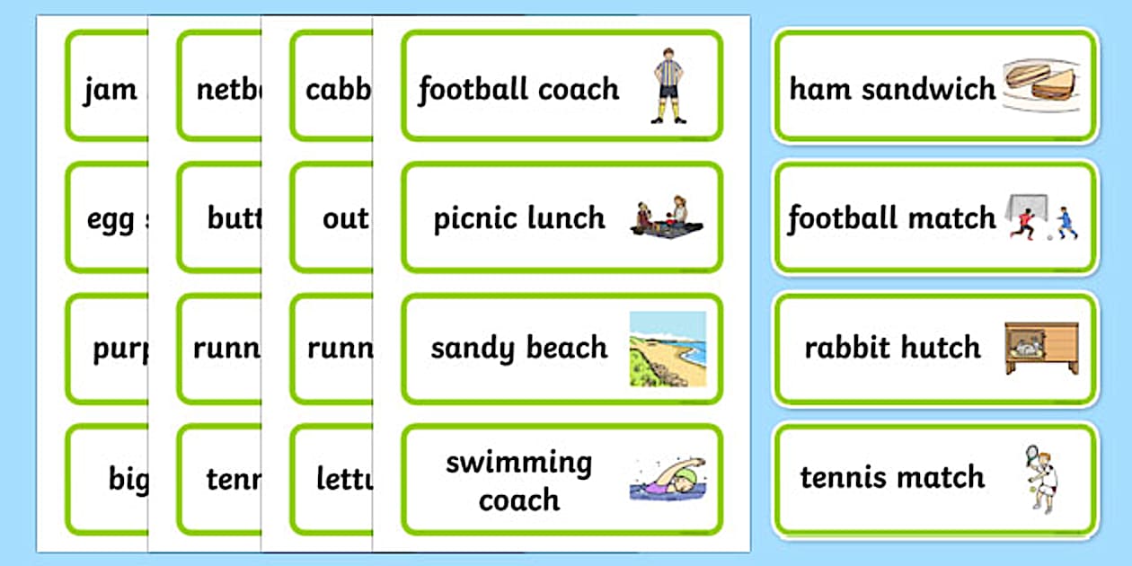 Three Syllable Final Ch Sound Word Cards - Twinkl