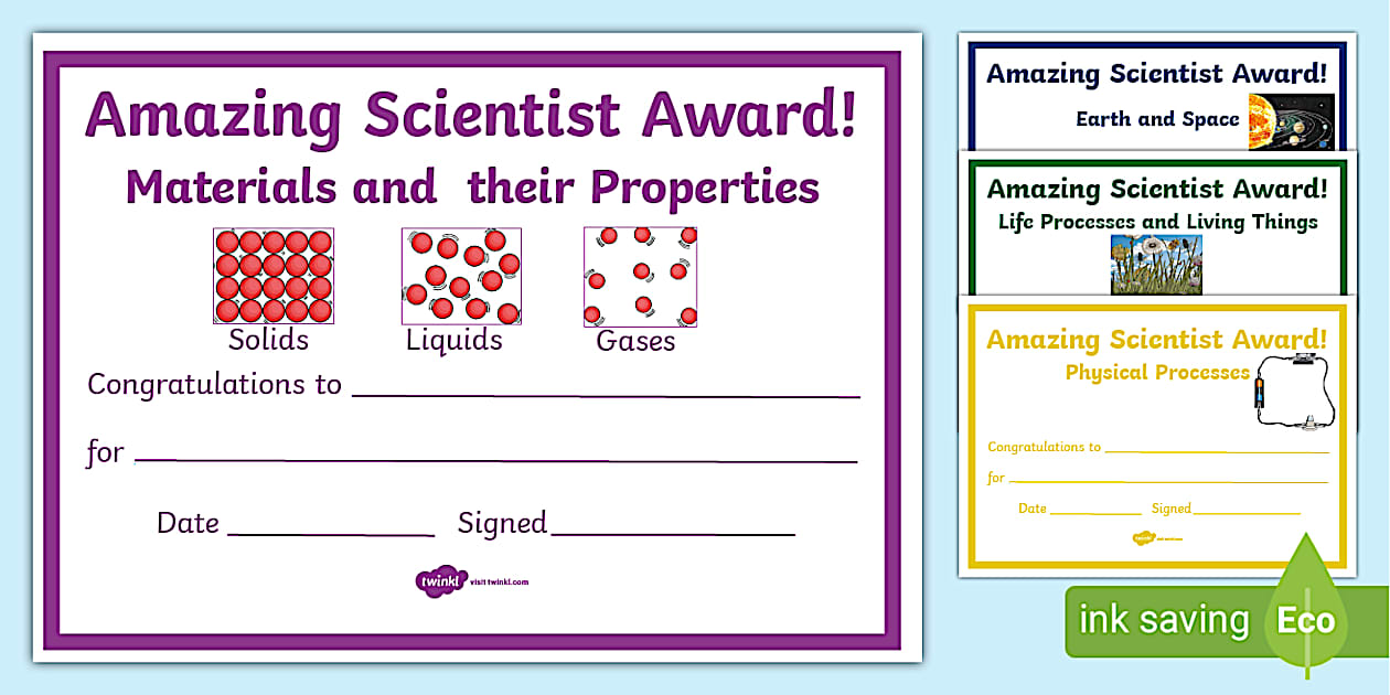 KS2 Amazing Scientist Awards (teacher made) - Twinkl