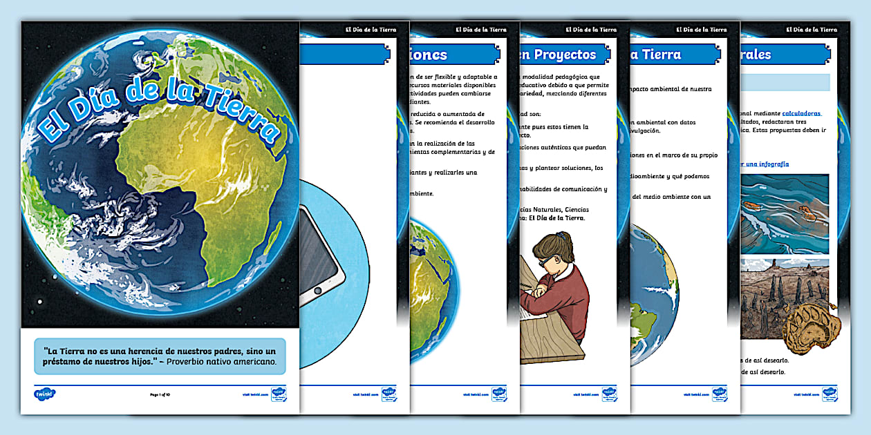 Actividad del Día de la Tierra para niños (Guía de Trabajo)