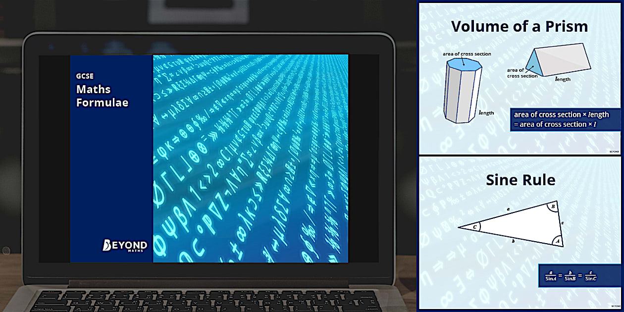 GCSE Maths Formulae PowerPoint (teacher made) - Twinkl