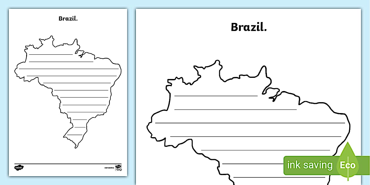 Brazil Writing (Shape Activity Sheet) Senior Classes