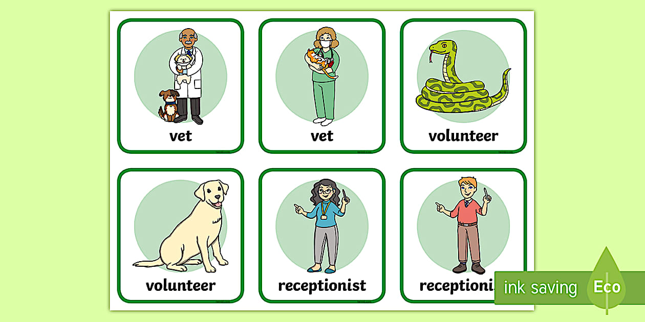 Editable Animal Rescue Centre Role Play Badges - Twinkl