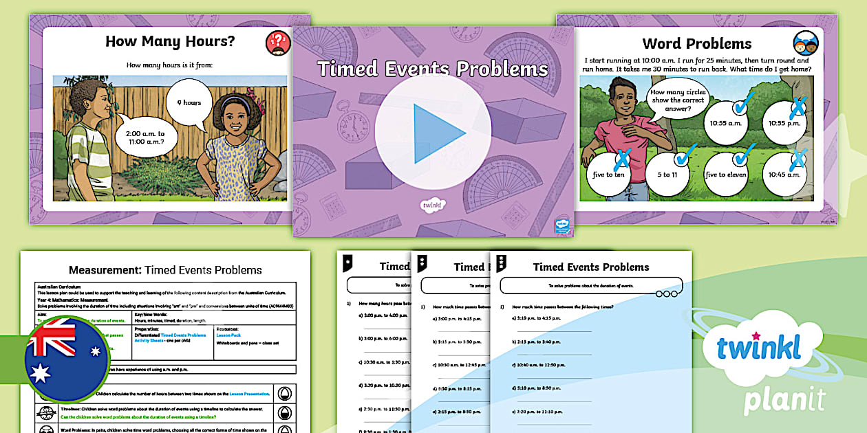 Year 4 Measurement: Compare Duration of Events Lesson 2