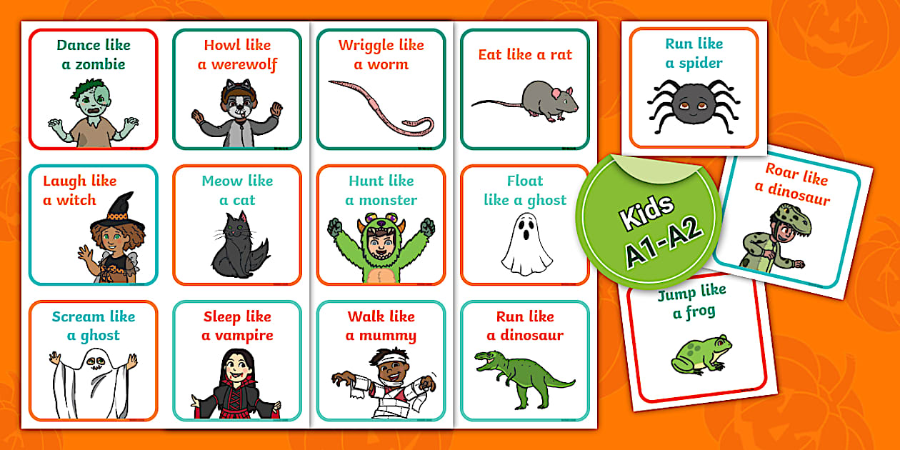 ESL Halloween Action Cards | Inclusion | Twinkl - Twinkl