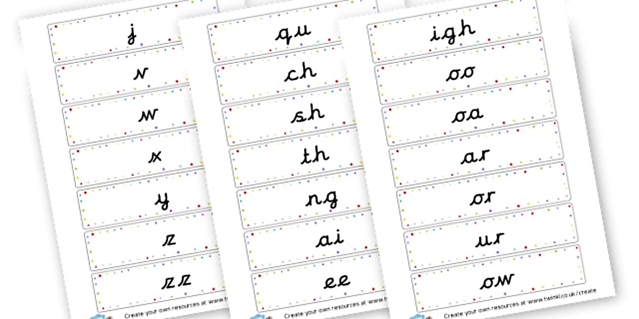 Phase 3 Word Cards