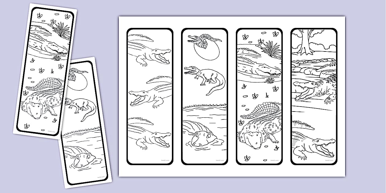 Crocodile Bookmarks (teacher made) - Twinkl