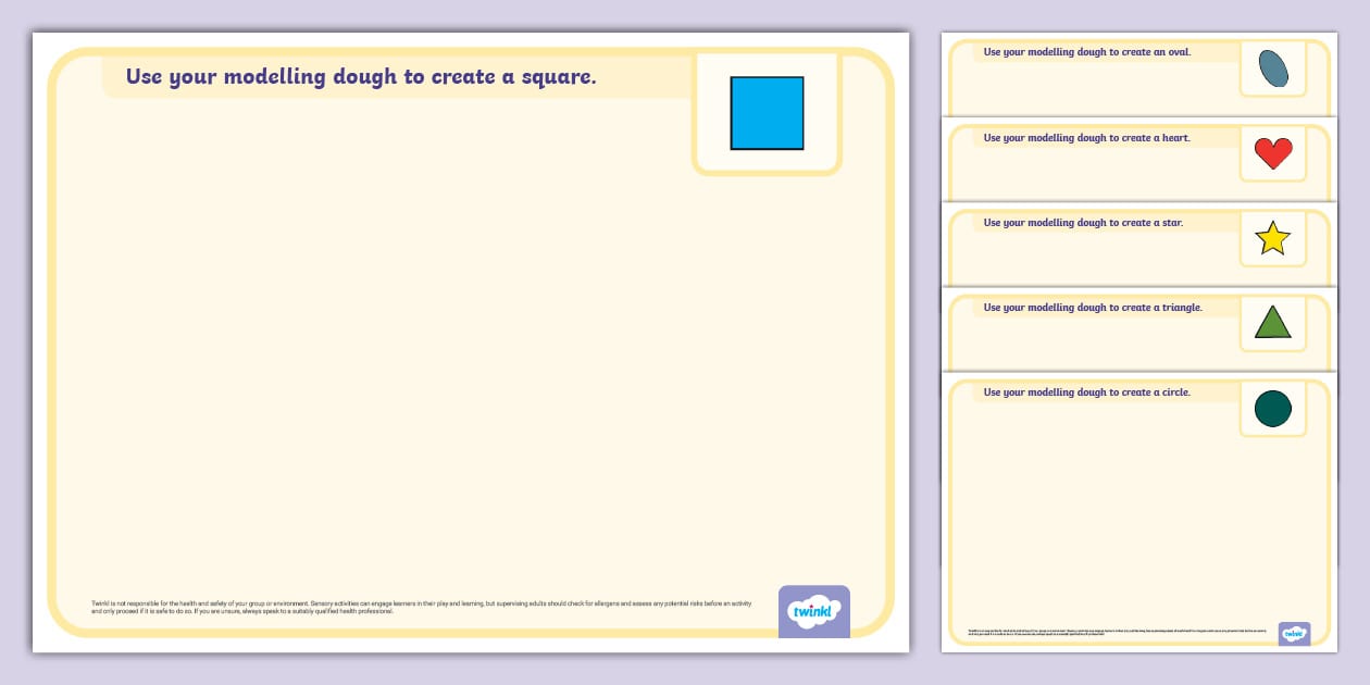 2D Shapes Modelling Dough Mats (professor feito) - Twinkl