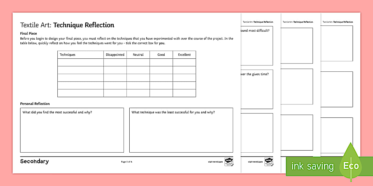 Textiles: Final Piece Plan Worksheet / Worksheet - Twinkl