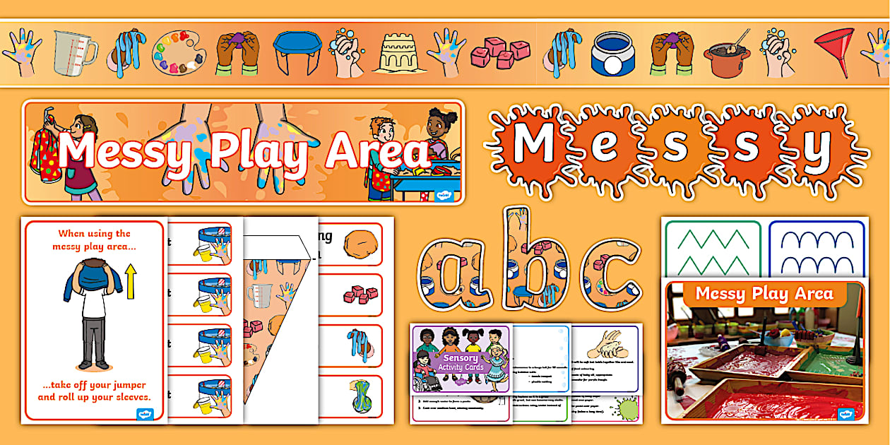 EYFS Messy Play Area Classroom Set Up Pack (teacher made)