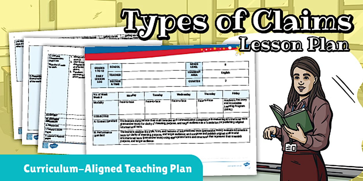 Types of Claims Lesson Plan | Grade 8 | Twinkl PH