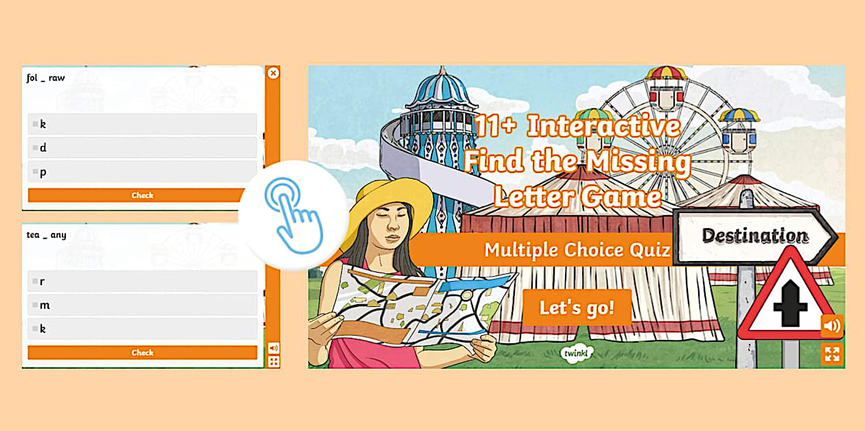 11+ Missing Letters Game - Interactive Educational Game