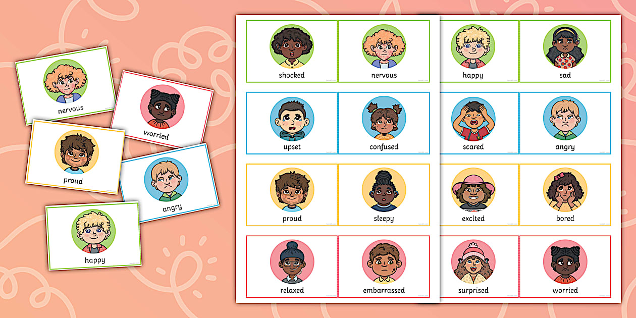 Feelings and Emotions Lanyard Cards (teacher made) - Twinkl