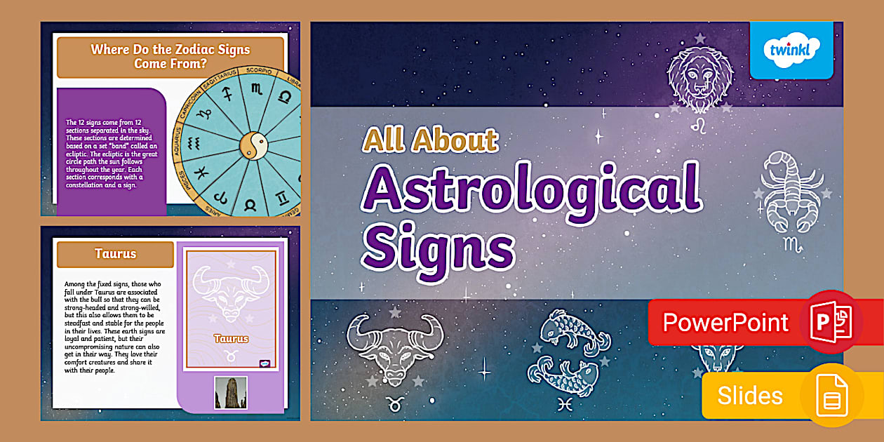Astrological Signs PowerPoint & Google Slides (teacher made)
