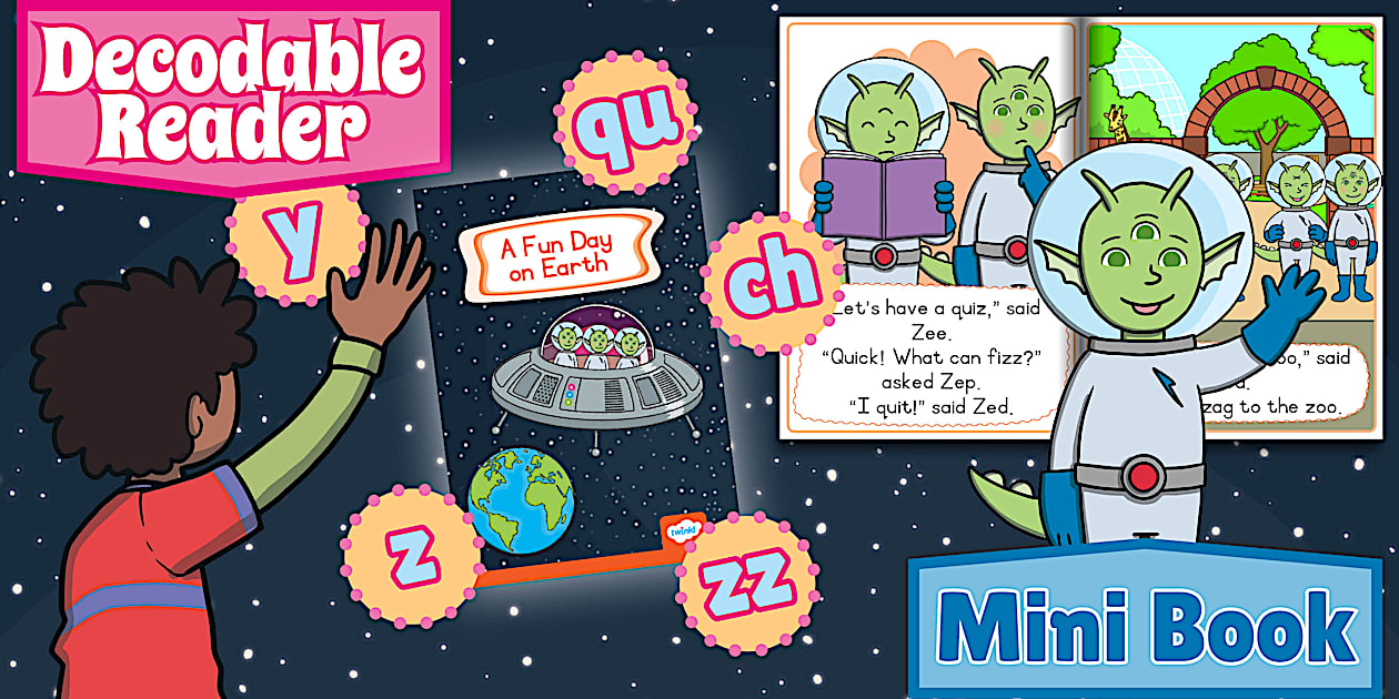 FP Phonics-y, z, zz, qu, ch Decodable Reader-Mini Book (CAPS)