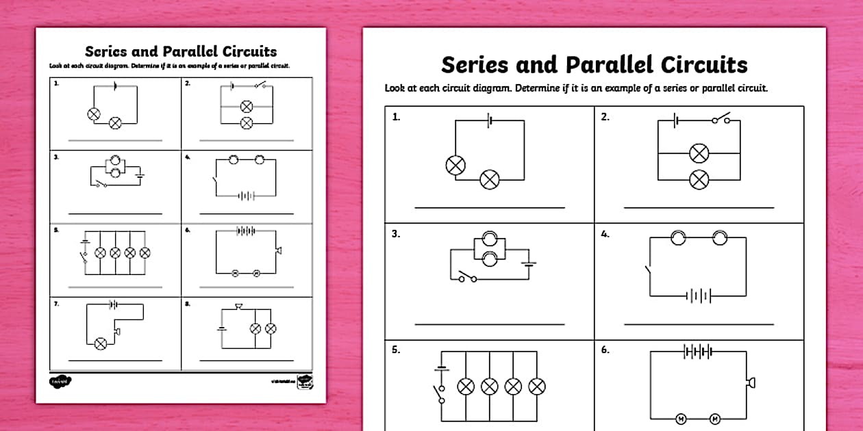 Series And Parallel Circuit Diagrams Activity (teacher made)