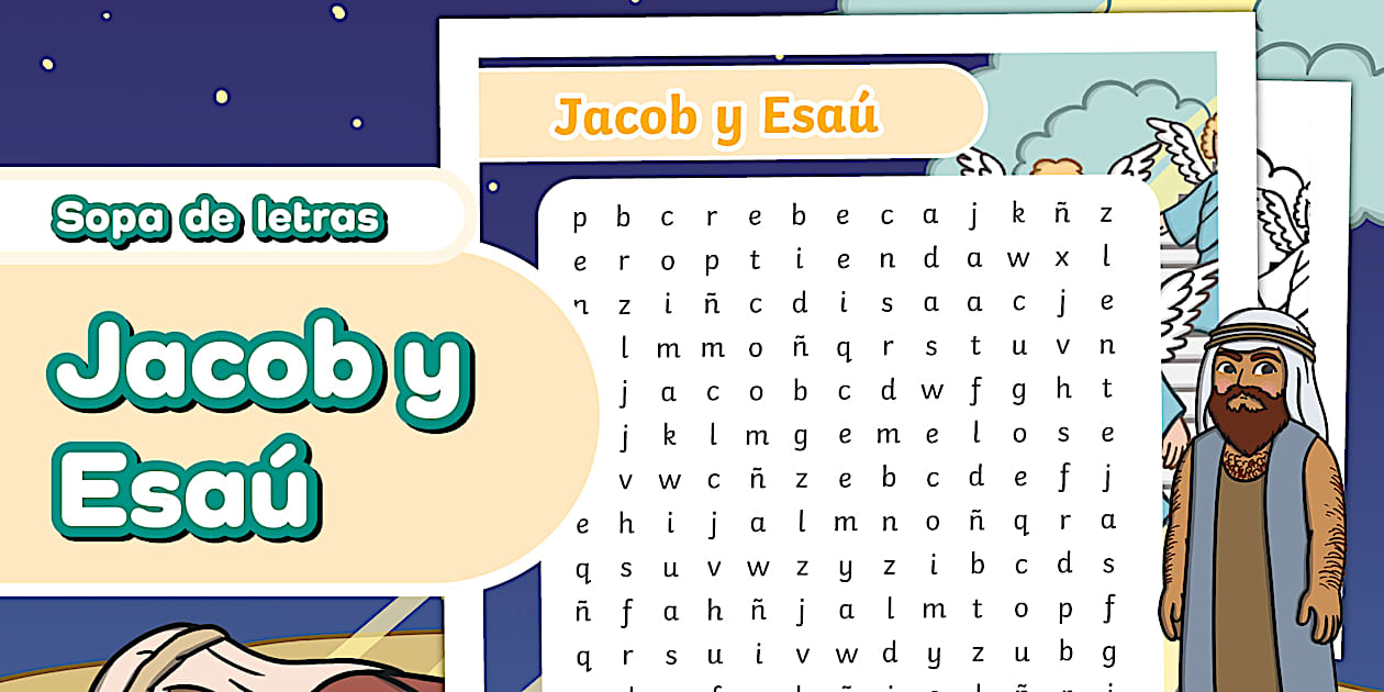 Sopa de letras: Jacob y Esaú | Recursos Educativos Twinkl