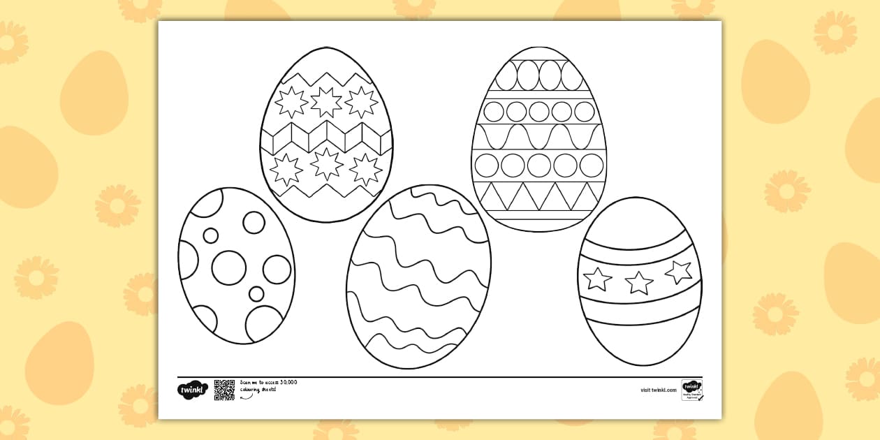 FREE! - Easter Egg Colouring | Colouring Sheets - Twinkl