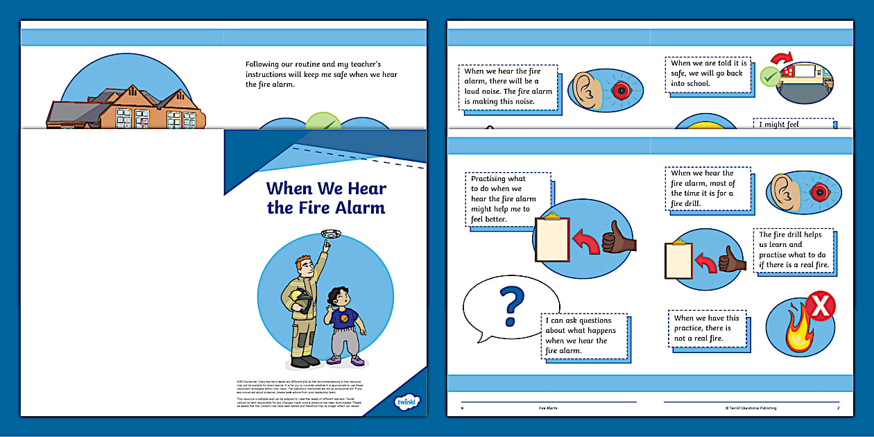 Fire Alarm Social Situation (teacher made) - Twinkl