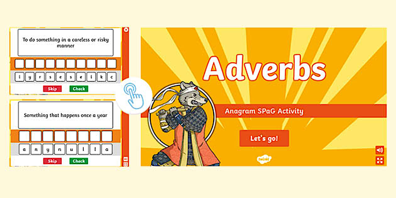 Adverbs Anagram SPaG Activity - KS2 Revision (teacher made)
