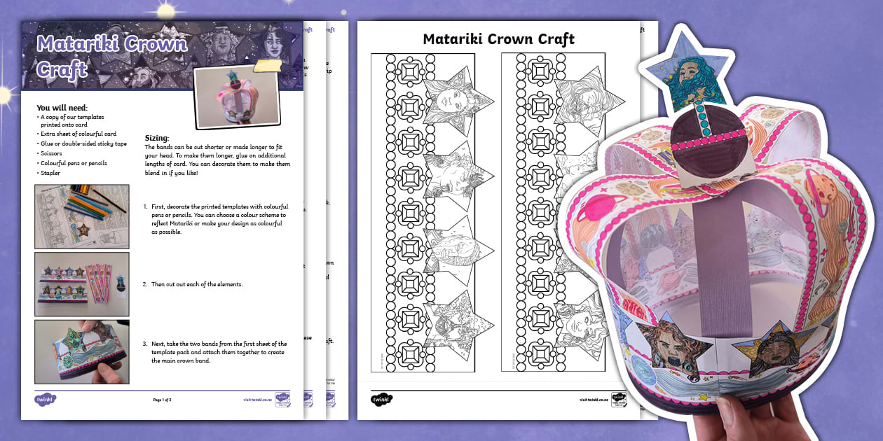 Karauna Whetū - Matariki (Matariki Star Crown) - Twinkl