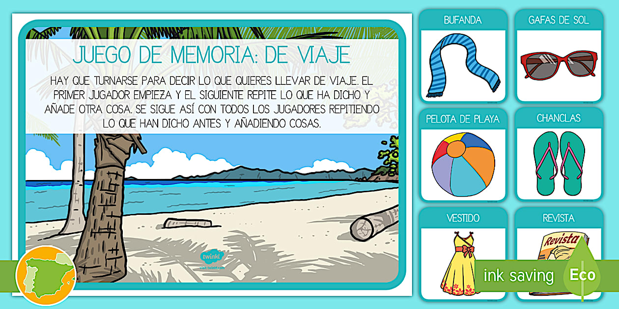 Juego de memoria: De viaje - Twinkl