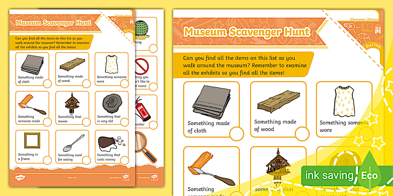 Museum Scavenger Hunt (teacher made) - Twinkl