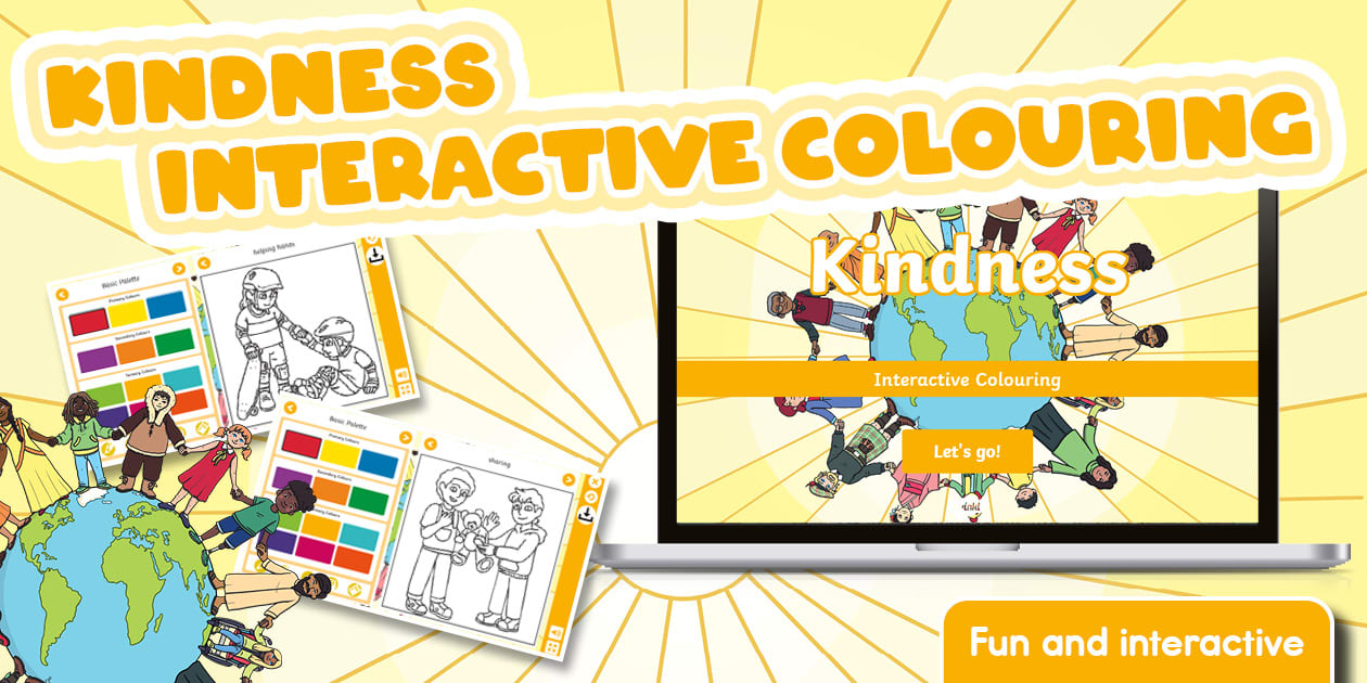 Kindness Interactive Colouring - Twinkl