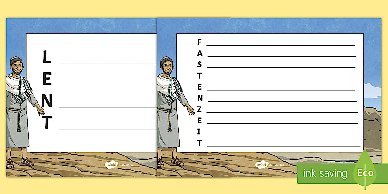 Lent Acrostic Poem English/German