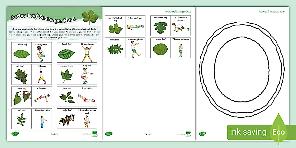 KS2 Active Leaf Scavenger Hunt (teacher made) - Twinkl
