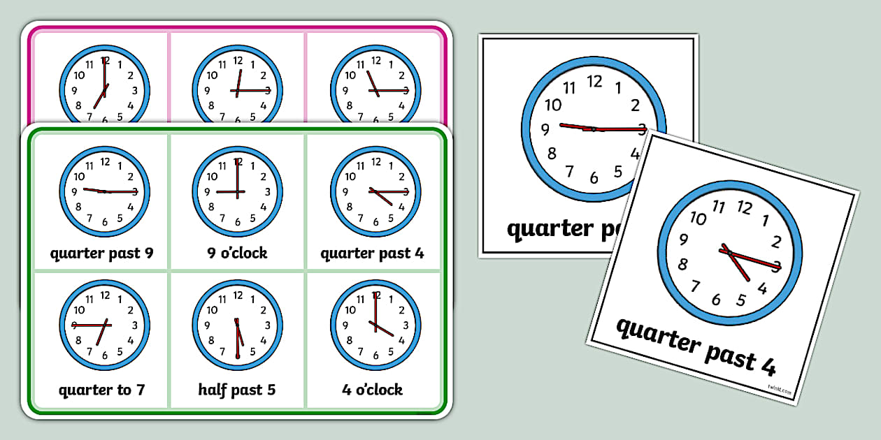Mixed Time Bingo Cards - Maths - Twinkl - 3-4 (teacher made)