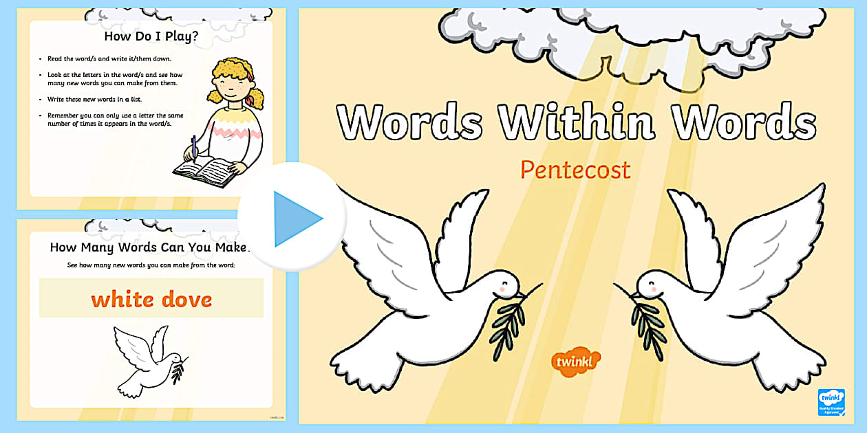 Pentecost: Words within Words game PowerPoint - Twinkl