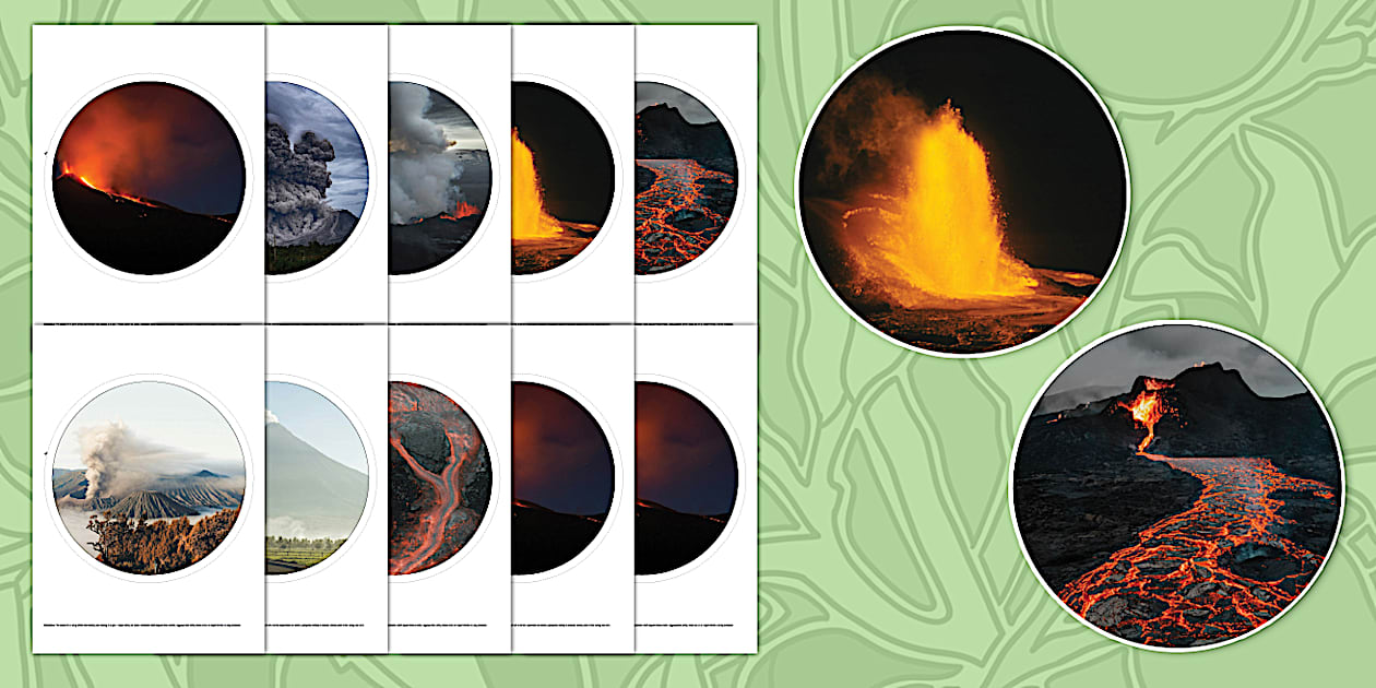 Volcano Circle Display Photo Cut-Outs (teacher made)
