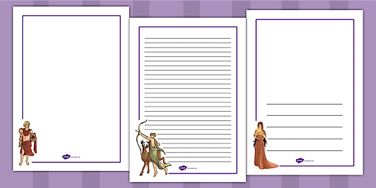 Editable Ancient Greek Gods Page Borders (teacher made)
