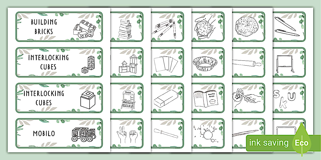 Botanical-Themed Area Labels Bumper Pack (teacher made)