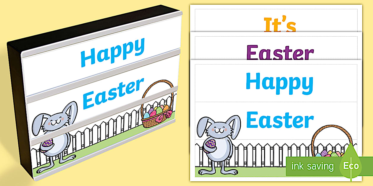 Easter Light Box Inserts (teacher made) - Twinkl