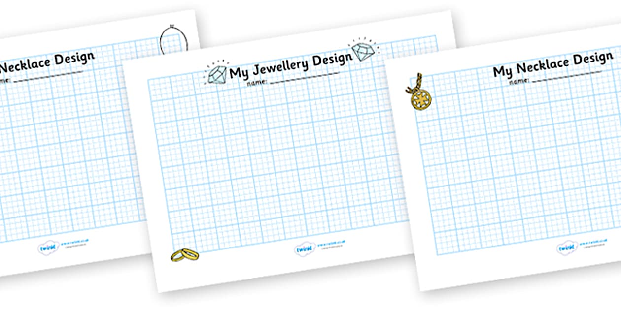 Jewellery Design Sheets (teacher made) - Twinkl