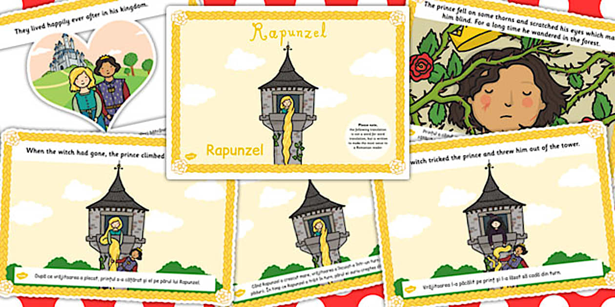 Rapunzel Story EAL Romanian Translation Version - Twinkl