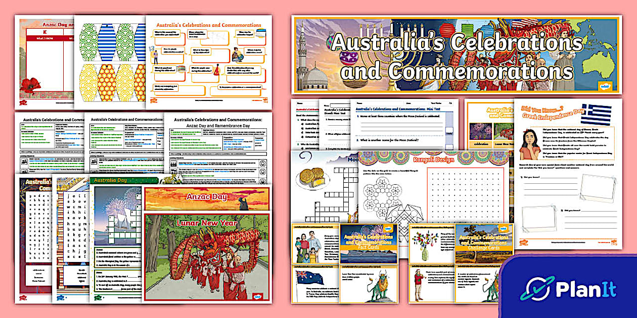 Year 3 HASS History Australia's Celebrations Unit Pack 2