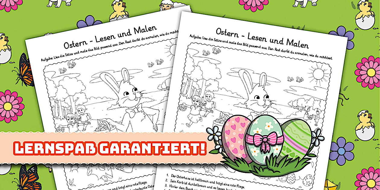 Ostern - Lesen und Malen