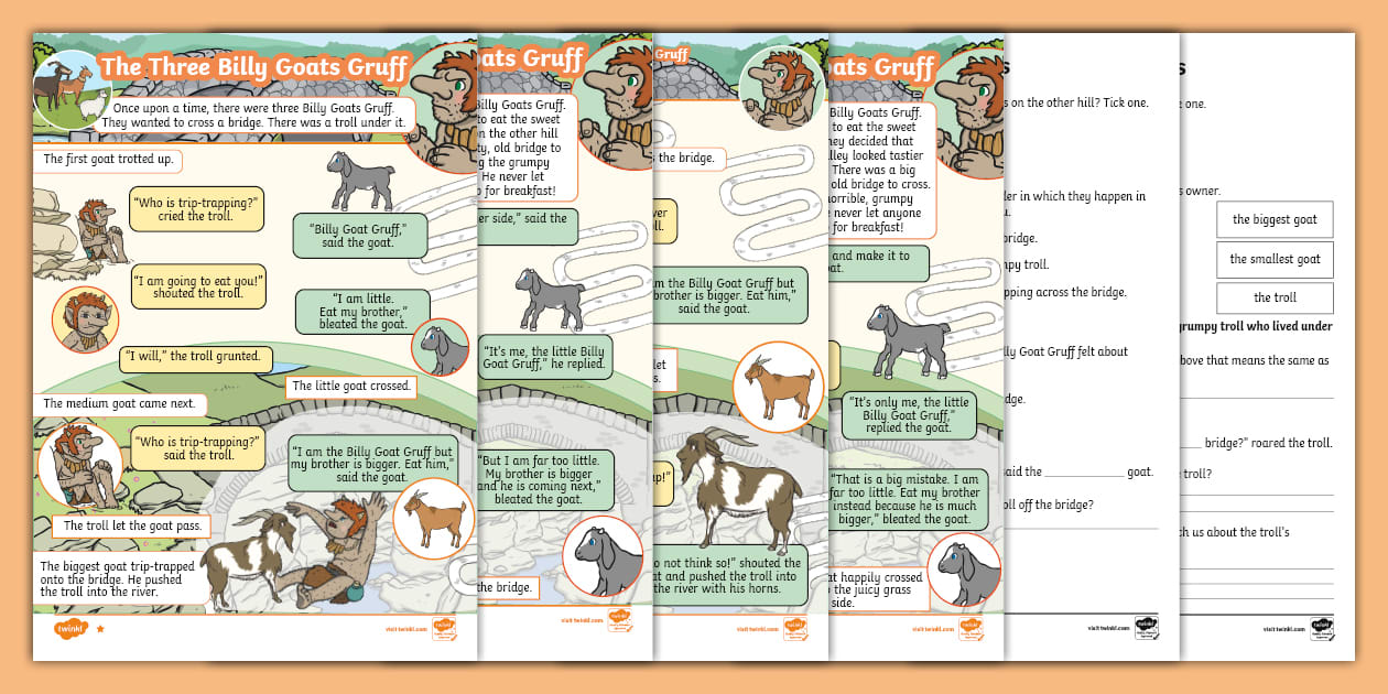 The Three Billy Goats Gruff Traditional Tales Differentiated Reading